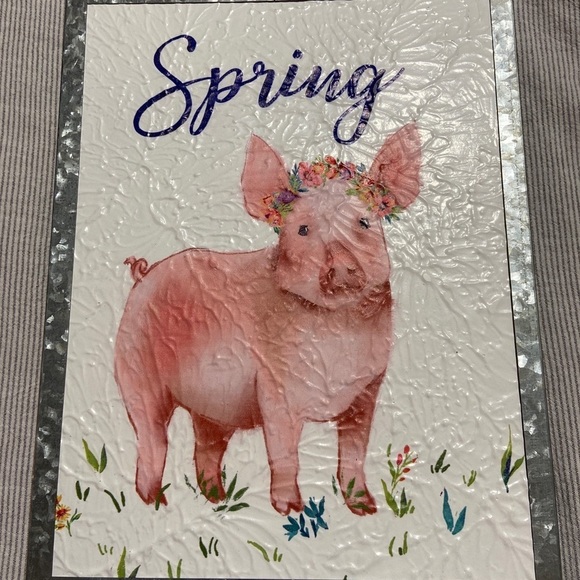 The Pioneer Woman | Wall Decor | Pioneer Woman Spring Pig Metal Sign ...